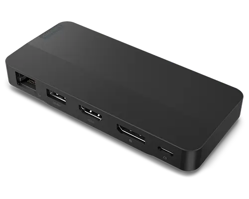 Lenovo USB-C 듀얼 디스플레이 휴대용 도크 (어댑터 포함) | 40B90100EU | Lenovo 코리아