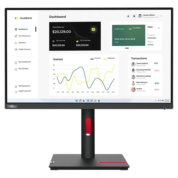 ThinkVision T23i-30 23" FHD Monitor | 63B2MAT6CH | Lenovo Switzerland